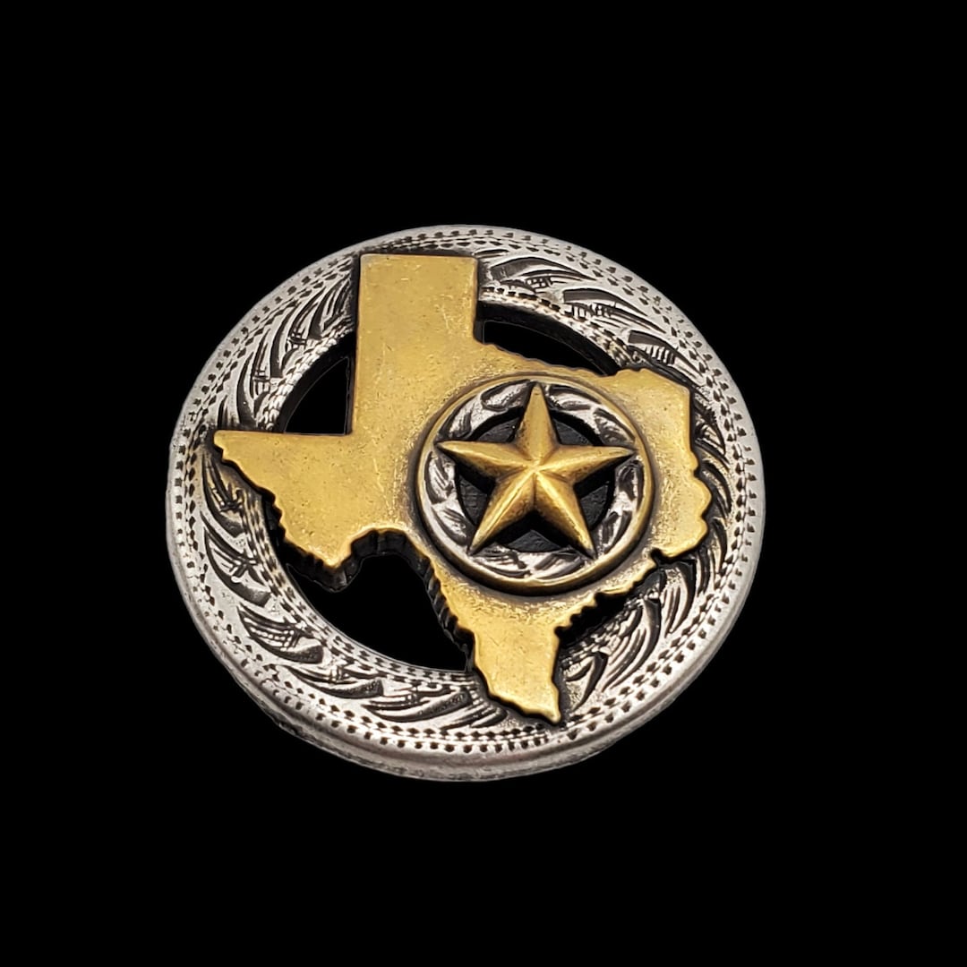 1-1/4" Texas With Star Screw-back Concho - Etsy