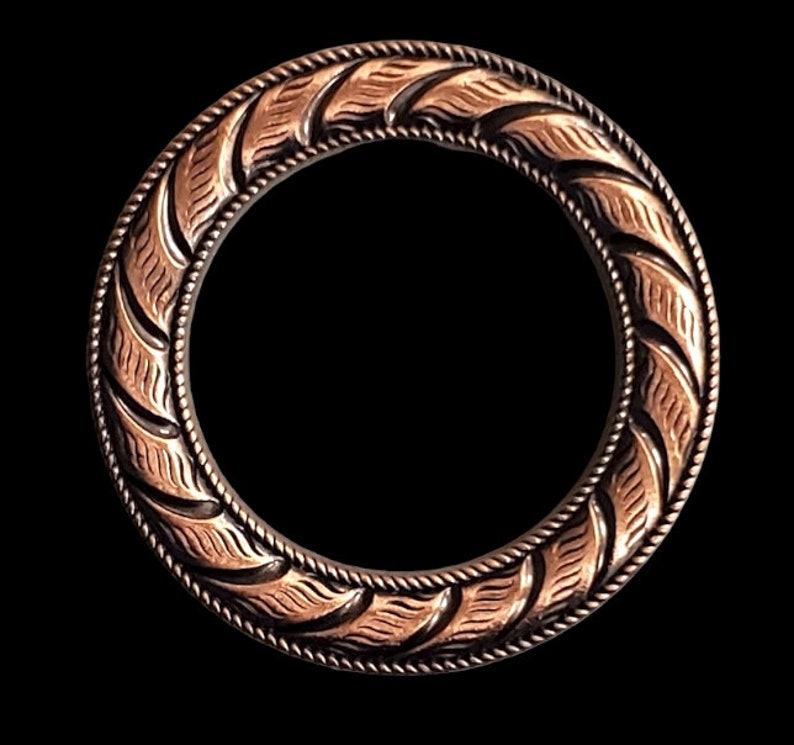 Engraved Cast Ring Antique Copper Finish 1 3/4 OD - Etsy