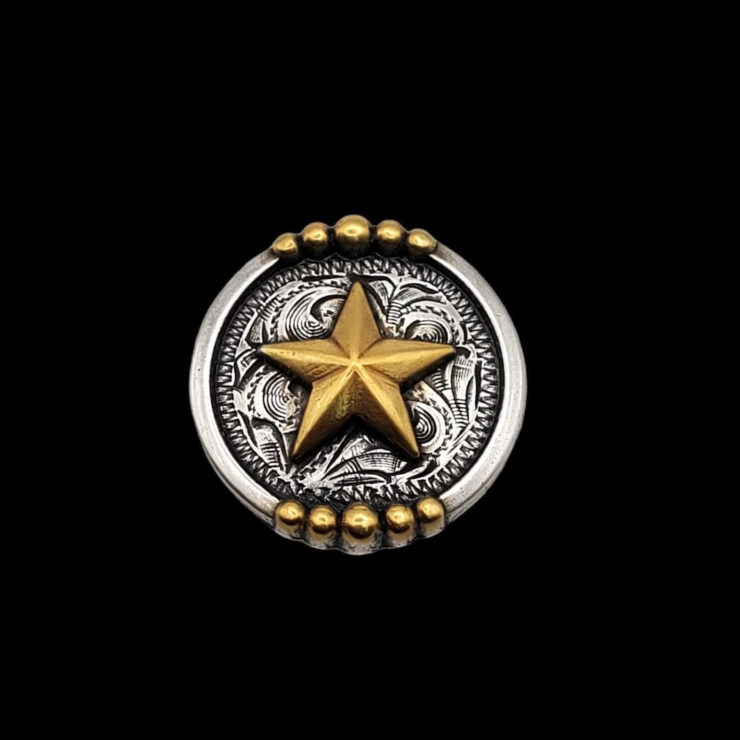 1" Gold Stock Show Star Screw-back Concho - Etsy