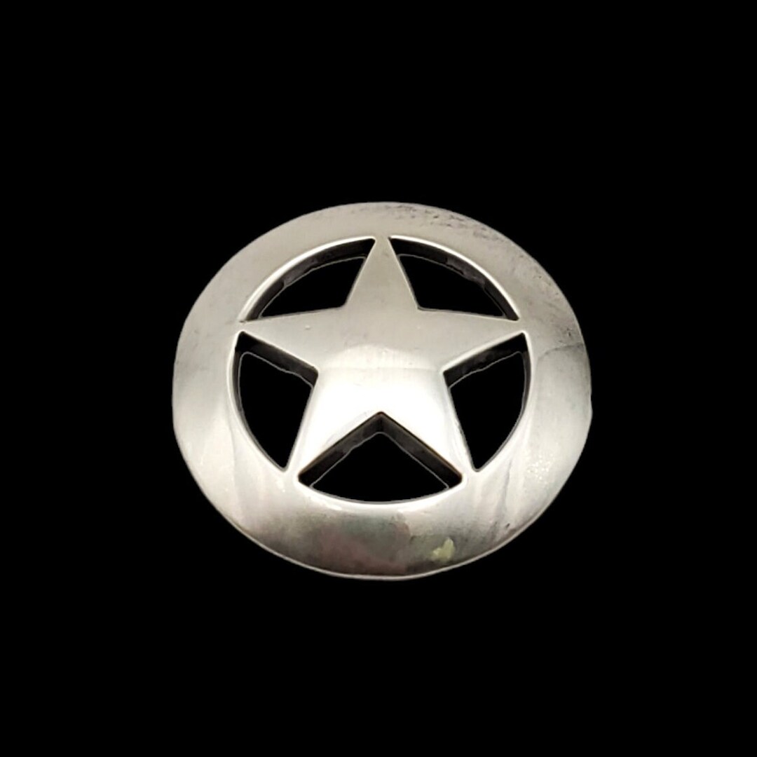 1-1/2" Plain Ranger Star Screwback Concho HRSP - Etsy