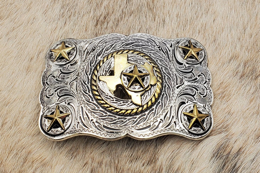 Texhas Stars Buckle Lg. - Etsy