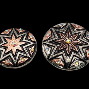 Set of 6 - Angel Fire Saddle Concho Set - Etsy