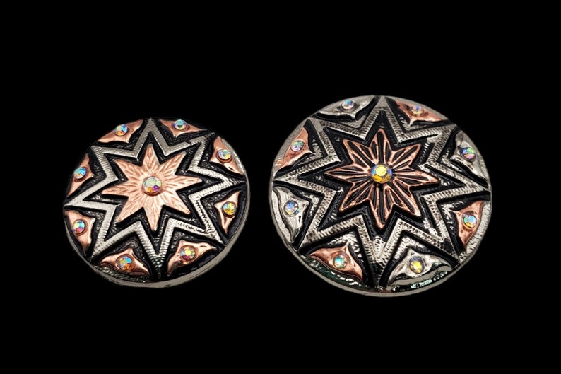 Set of 6 Angel Fire Saddle Concho Set - Etsy