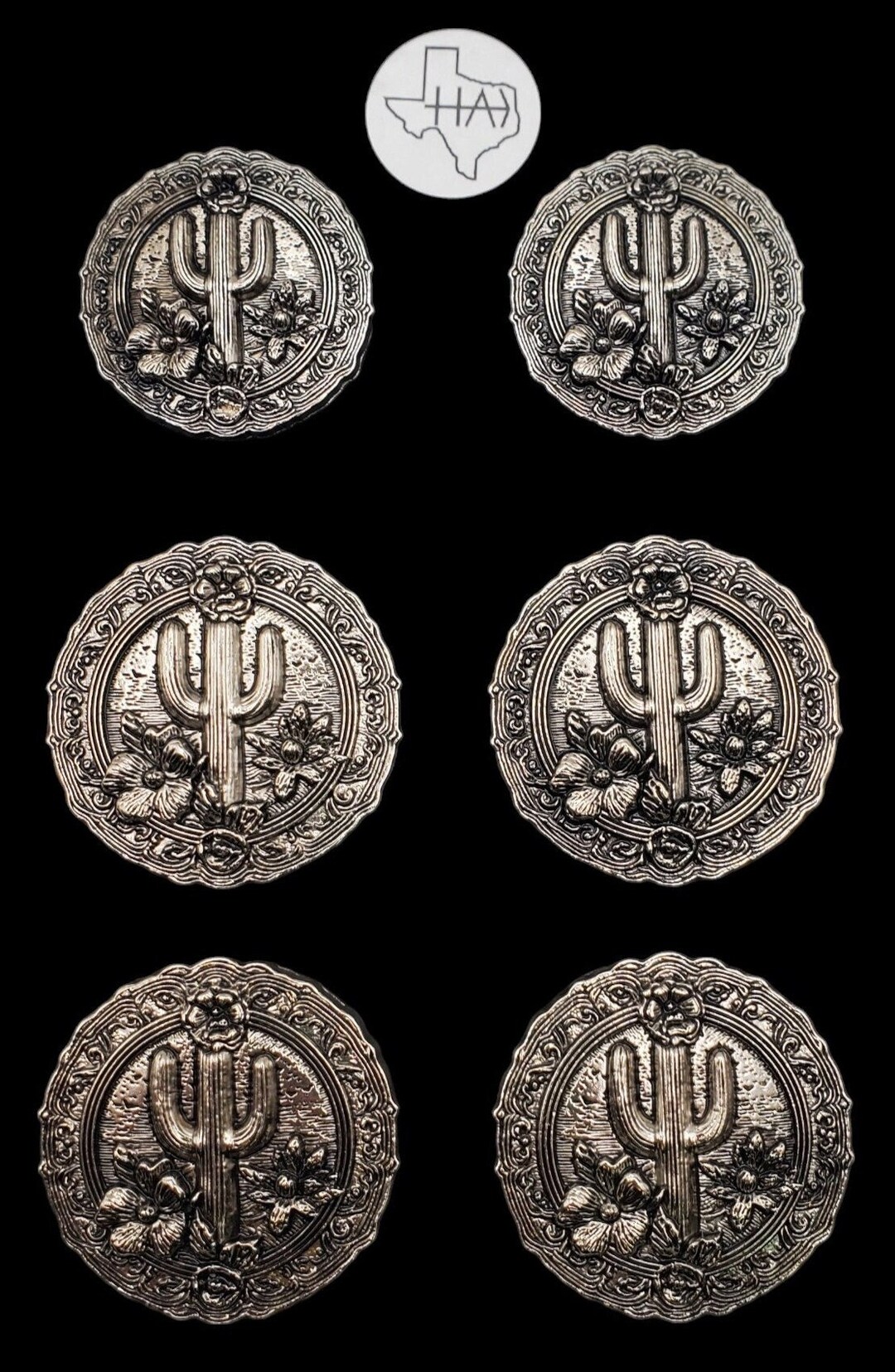 Set of 6 - Sedona Saddle Set Conchos NP - Etsy