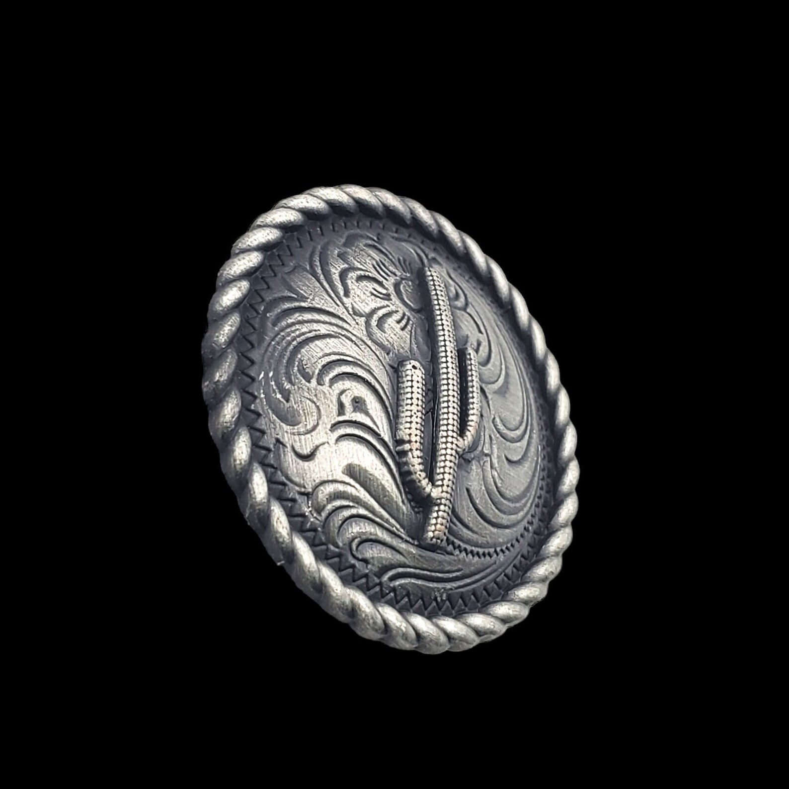 1-1/2" Screw-back Cactus Concho Ant Silver - Etsy
