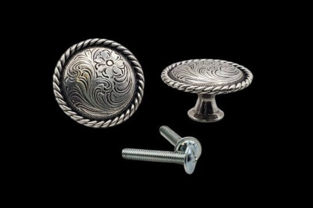 Floral Rope Edge HRSP Cabinet Knobs (pair) - Etsy