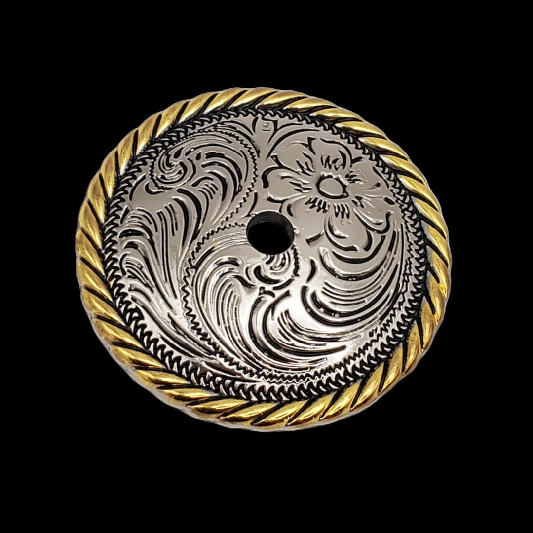 2-1/4" Floral Rope Edge W/hole Antique Silver/brass - Etsy