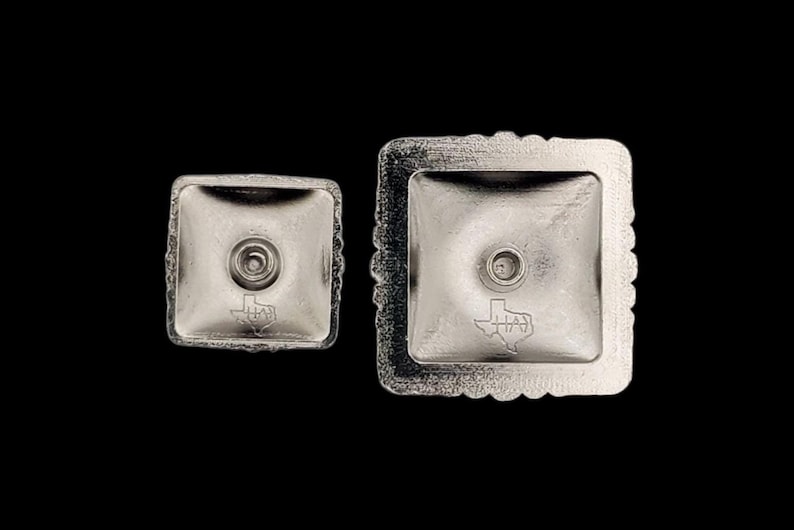 Set of 6 - Saddle Set Stock Show Square Conchos in Nickel Plating - Etsy