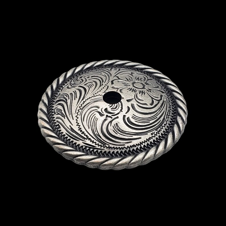 2-1/4" Floral Rope Edge W/hole Antique Silver - Etsy