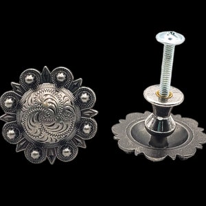 ANP Berry Concho Cabinet Knobs (pair) Antique Nickel Plated - Etsy
