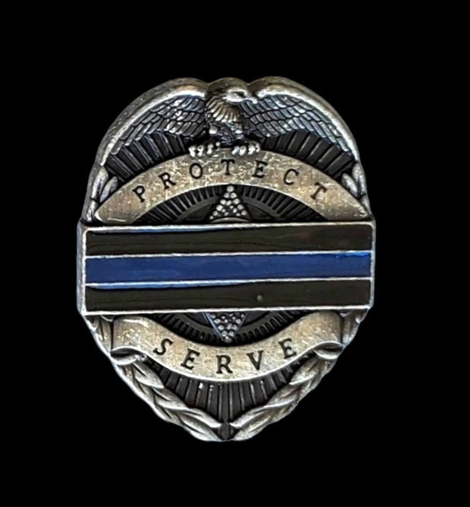 1-3/8x 1-1/8 Police Badge back the - Etsy