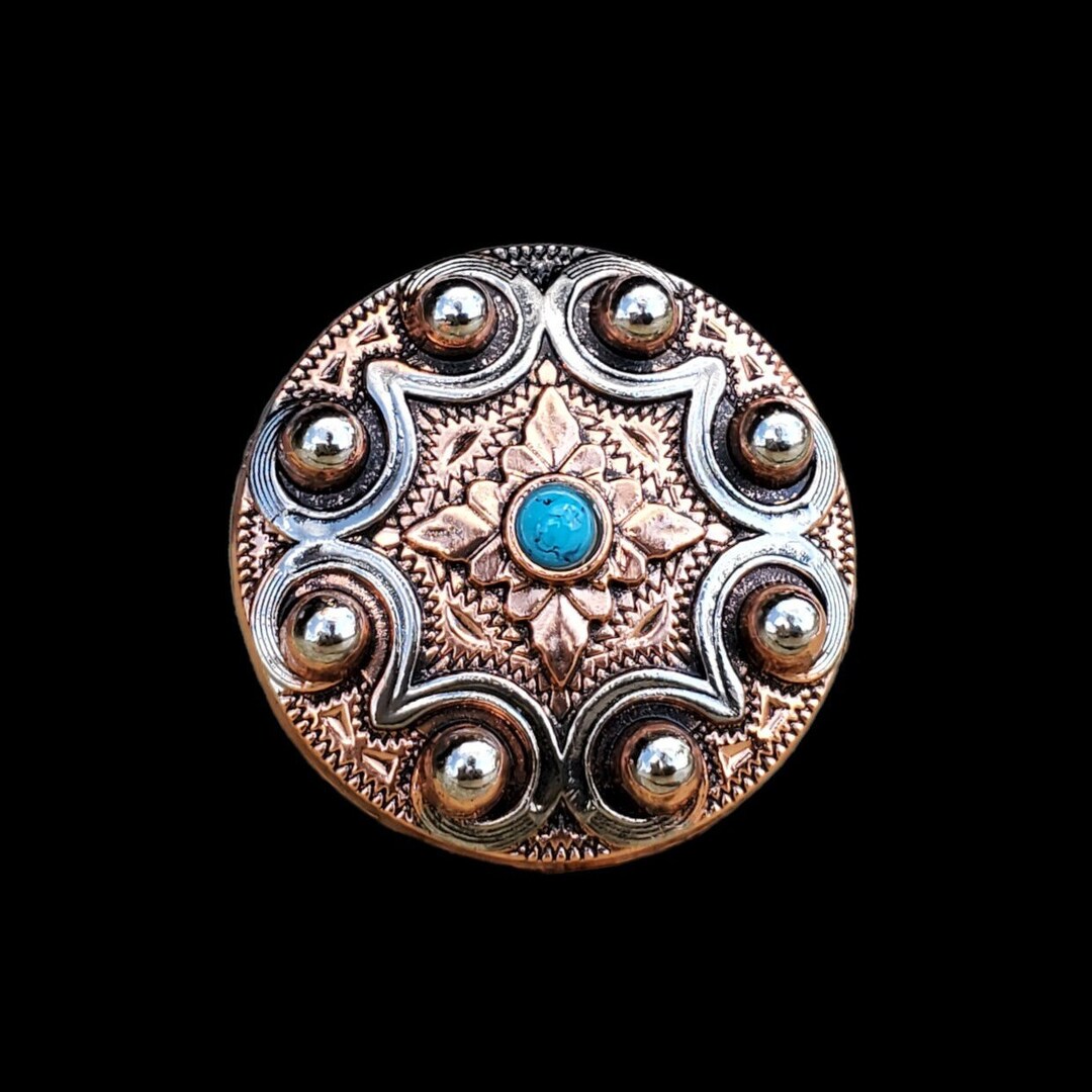 1-1/4" Rio Rancho Screwback Concho Antique Copper, Nickel & Brass ...