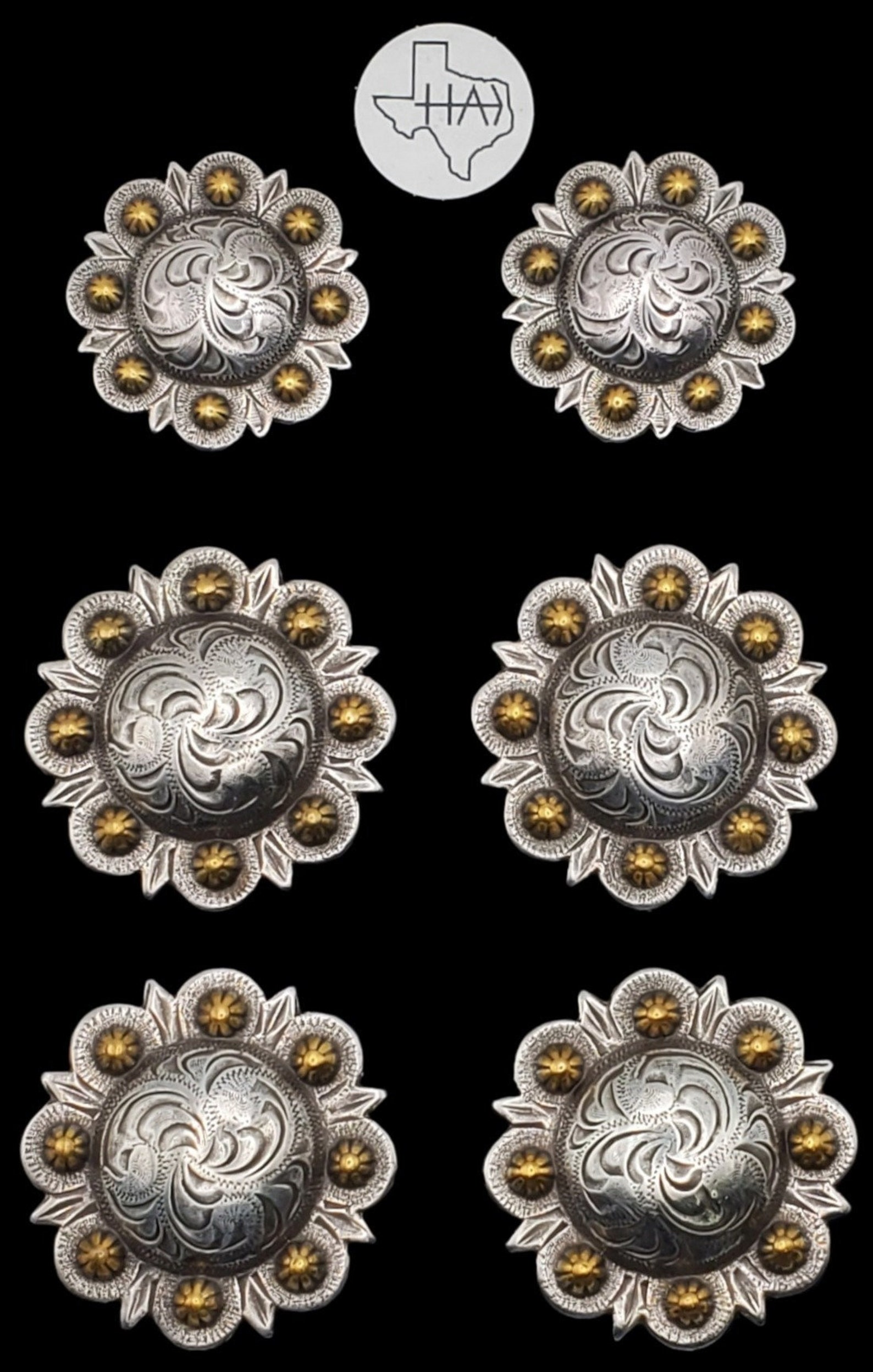 Set of 6 - Saddle Concho Set Berry Concho HRSPGP (1.25/1.5) - Etsy