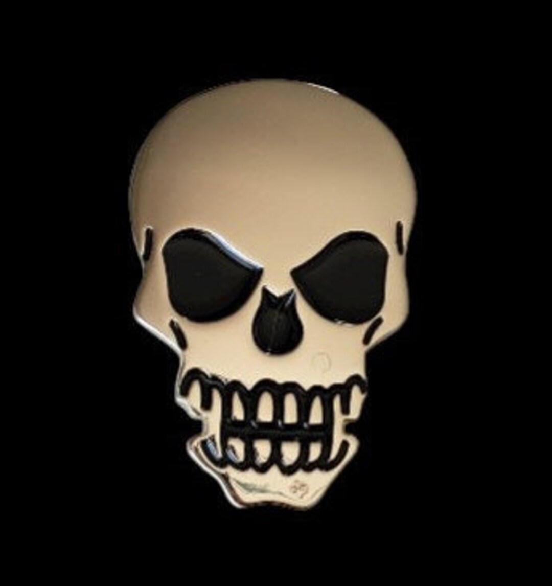 4" X 2 3/4" Black Adhesive Skull - Etsy