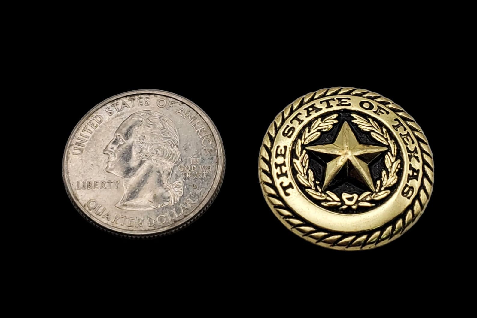 1" Texas State Seal Gilt Screw-back Concho - Etsy