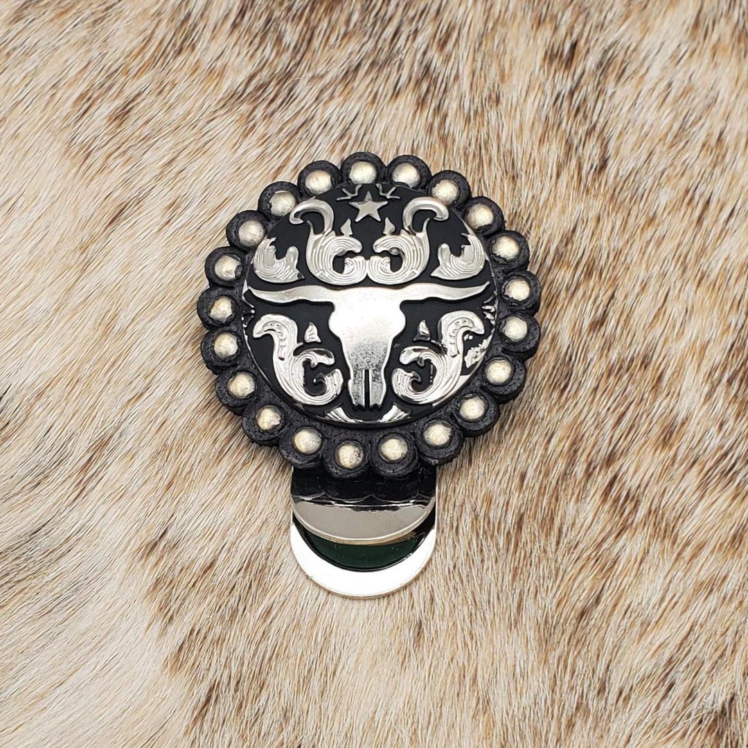 Money Clip Ebony Bull Skull - Etsy