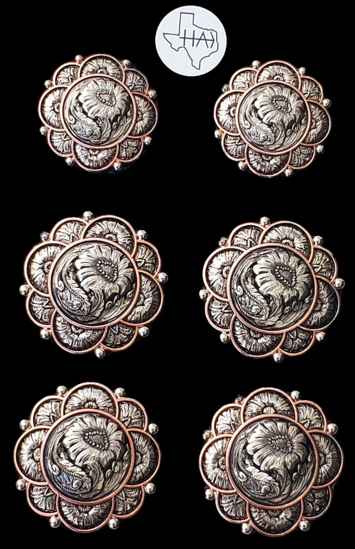 Set of 6 Ransom Rose Saddle Set - Etsy