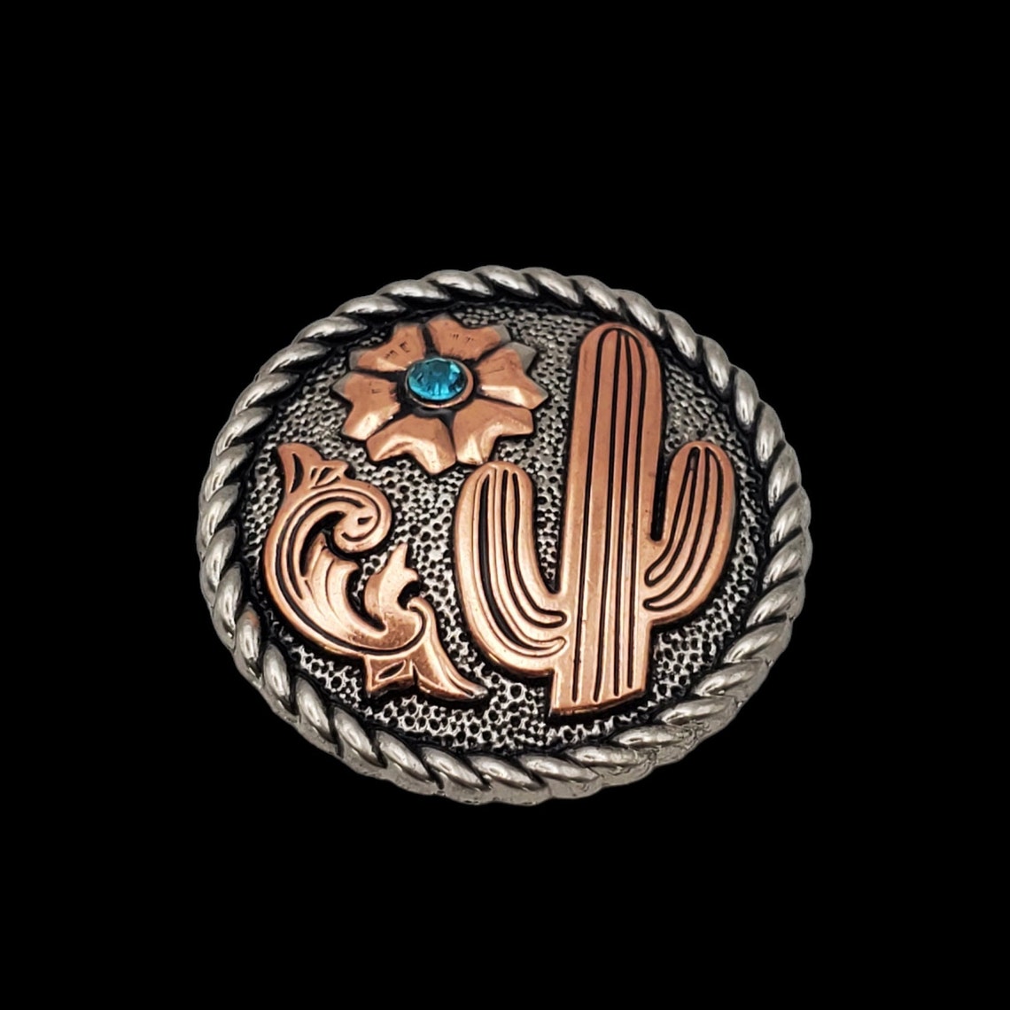 Set of 6 Saguaro Blossom Saddle Set Conchos in Antique - Etsy