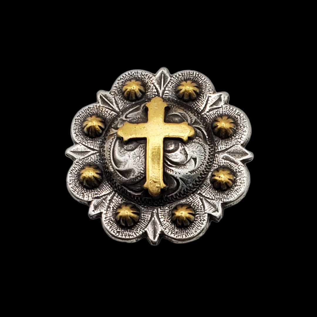 1-1/4" Crossberry Gothic HRSPGP Screw-back Concho - Etsy