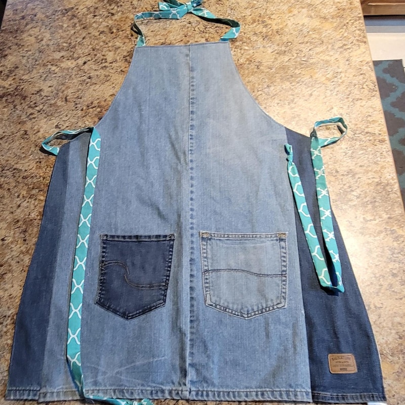 Upcycled Denim Apron - Etsy