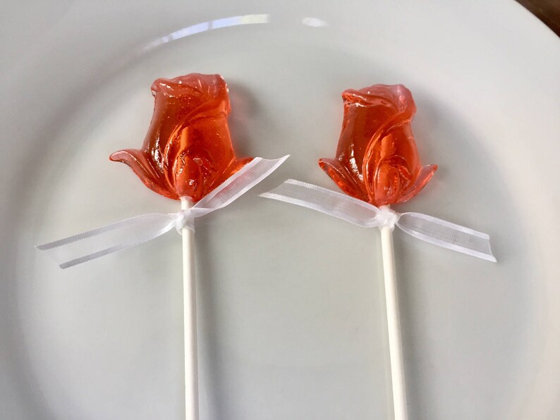 Pink Champagne Rose Lollipops Dozen 150 Made With Sparkling - Etsy