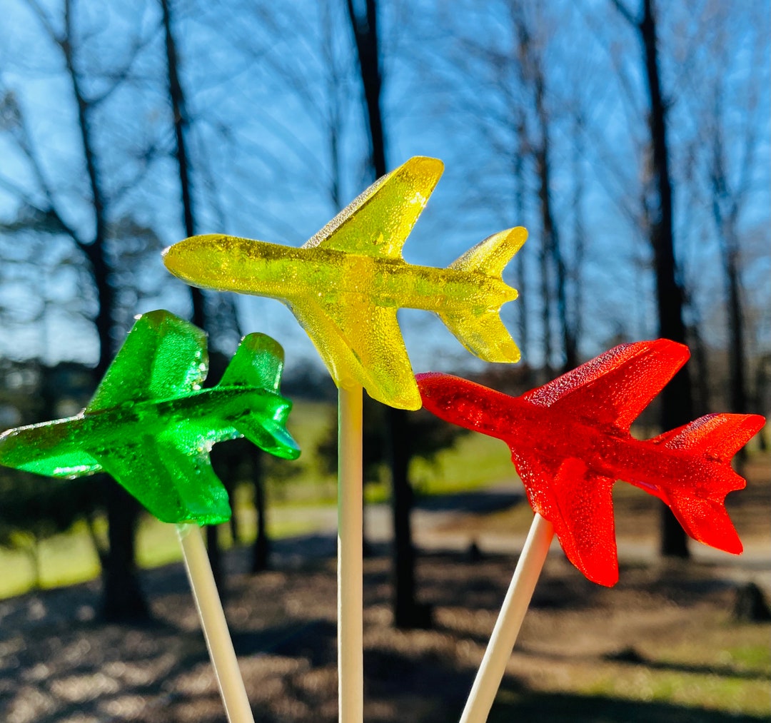 12 Airplane Jet Party Lollipops - Etsy