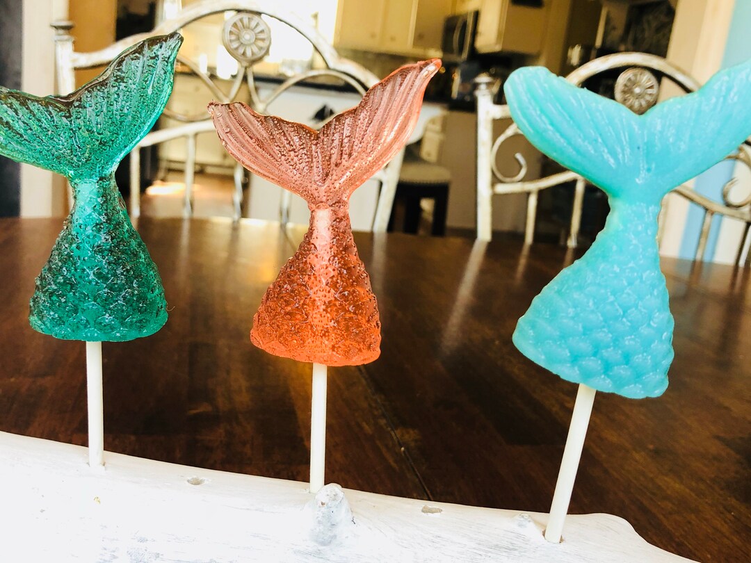 Mermaid Tail Lollipops 12, Mermaid Party, Wedding Favors, Ocean ...