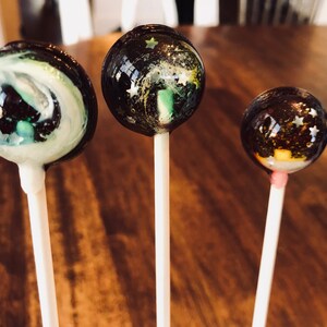 Space Galaxy Lollipops, 12 Favors, Gift, Shower Favors, Baby Lollipops ...