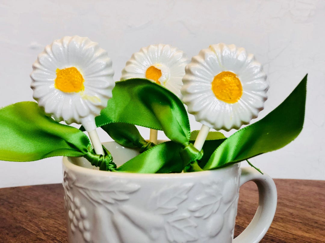 Daisy Lollipops 12, Wedding Favors, Spring Lollipops, Baby Shower ...