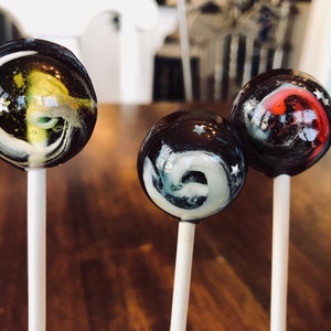 Space Galaxy Lollipops, 12 Favors, Gift, Shower Favors, Baby Lollipops ...