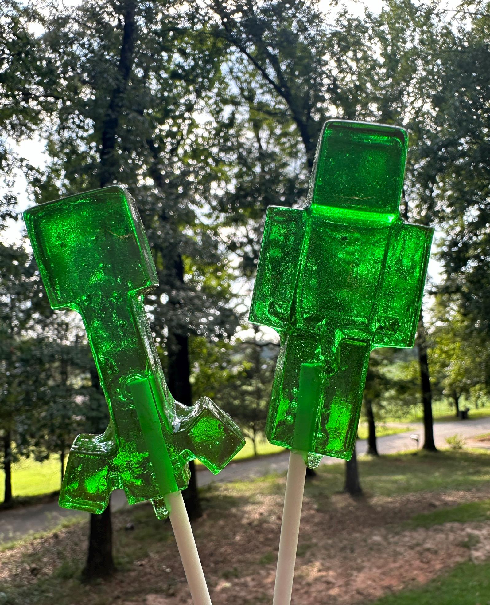 Minecraft Lollipops, Creeper Steve Alex, Kids Party Favors (set of 12 ...