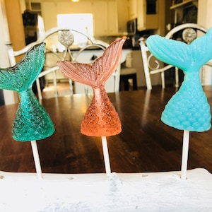 Mermaid Tail Lollipops 12, Mermaid Party, Wedding Favors, Ocean ...