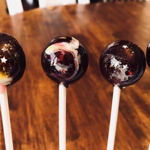 Space Galaxy Lollipops, 12 Favors, Gift, Shower Favors, Baby Lollipops ...
