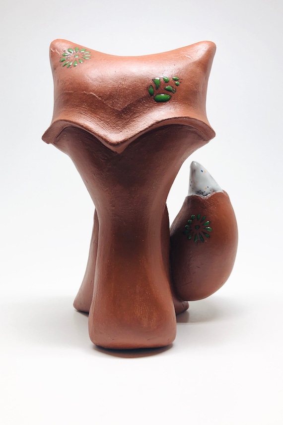 Red Fox Ceramic Fox Modern Fox Sculpture Fox Sculpture | Etsy