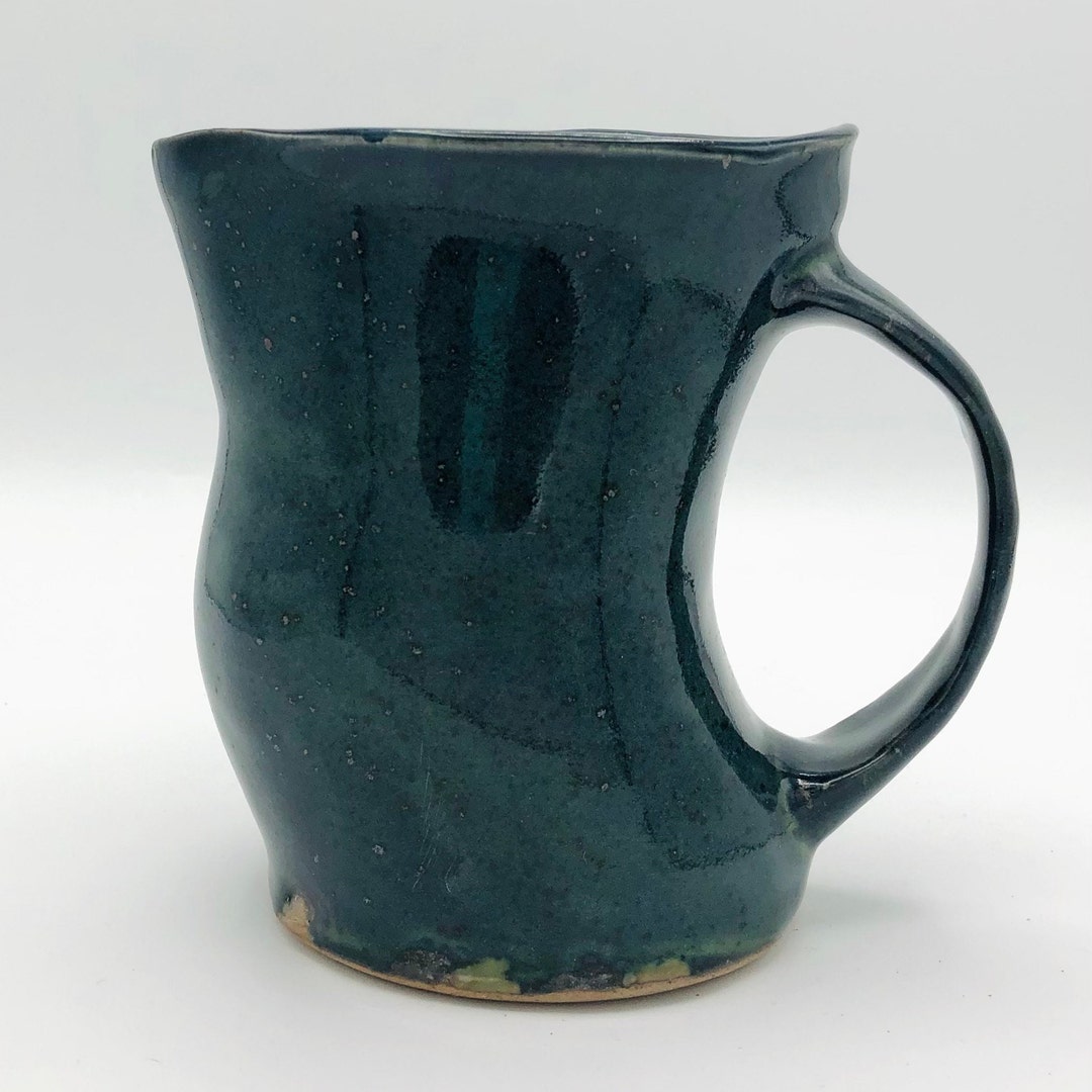 Black Pitcher, Ceramic Pitcher, Slab Built Pottery, Green Pitcher. - Etsy