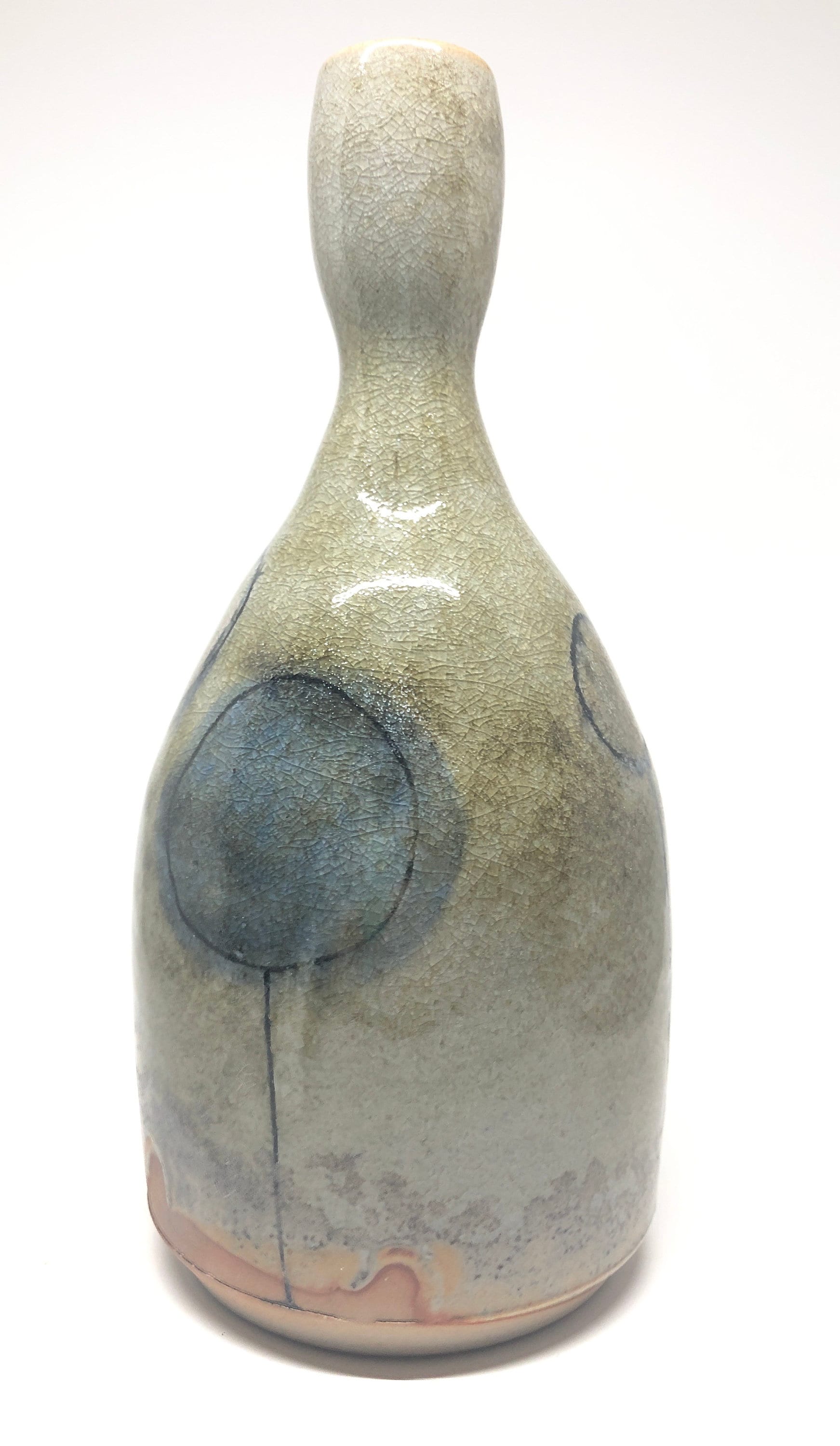 Ceramic Bottle With Modern Floral Design, Ceramic Vase, Ceramic Bottle ...