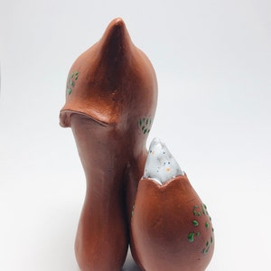 Red Fox, Ceramic Fox, Modern Fox Sculpture, Fox Sculpture, Little ...