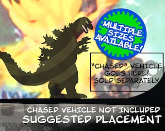 Godzilla Car Decal - Etsy