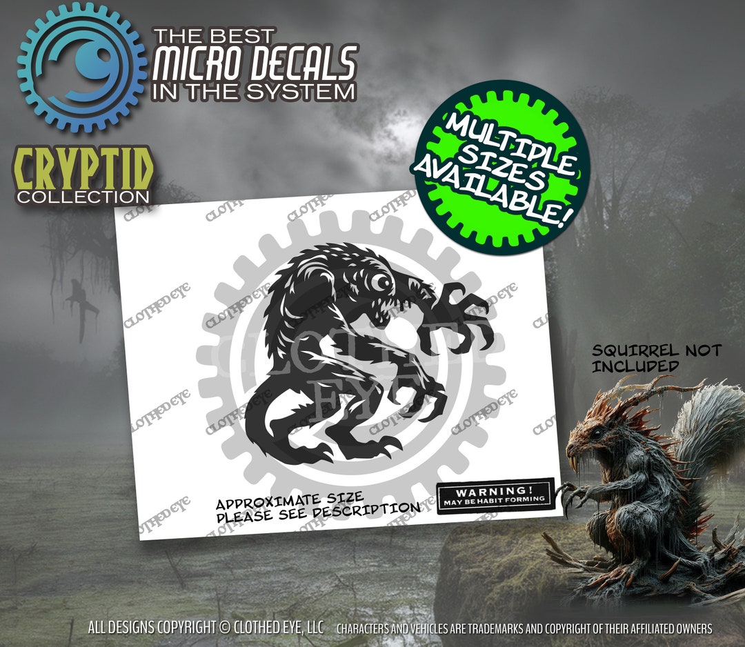 Bog Monster Vinyl Easter Egg Micro Decal Windshield Chaser Sticker ...