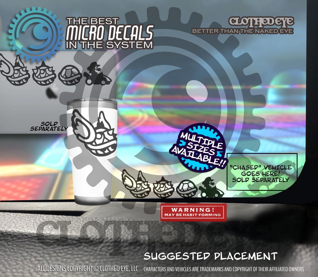 Turtles Vs Go Kart Vinyl Micro Decal Windshield Easter Egg Sticker ...