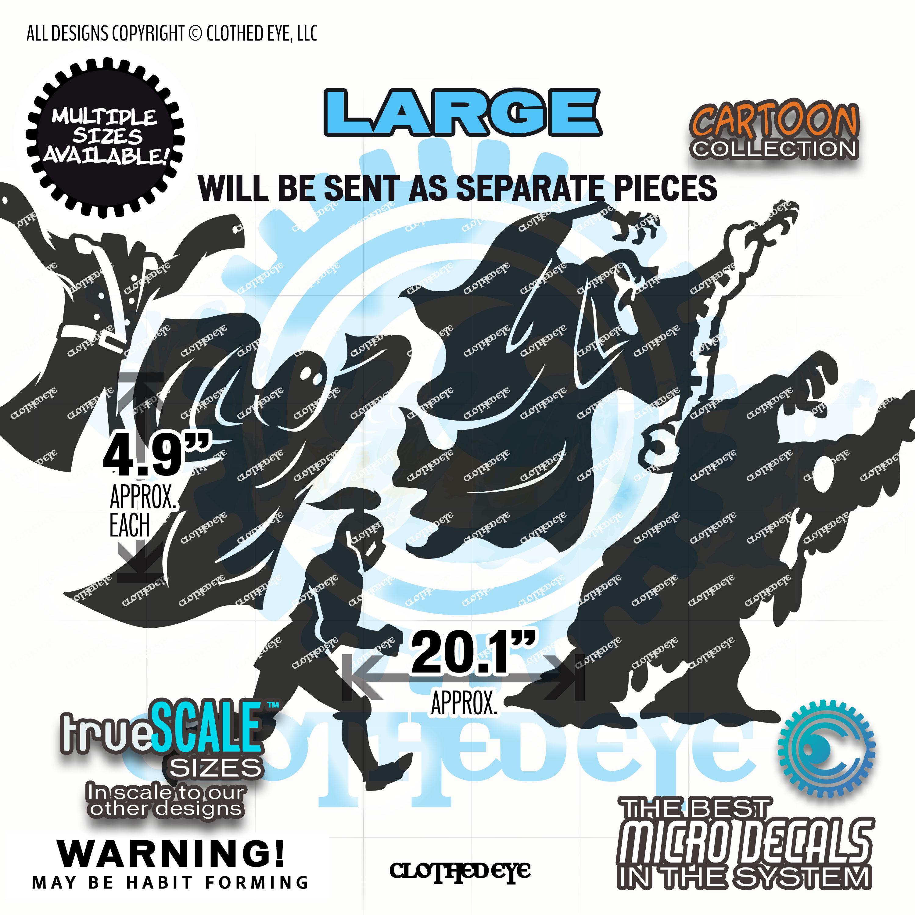 Cartoon Villains Vinyl Decal 5-pack - Windshield Easter Egg Chaser ...