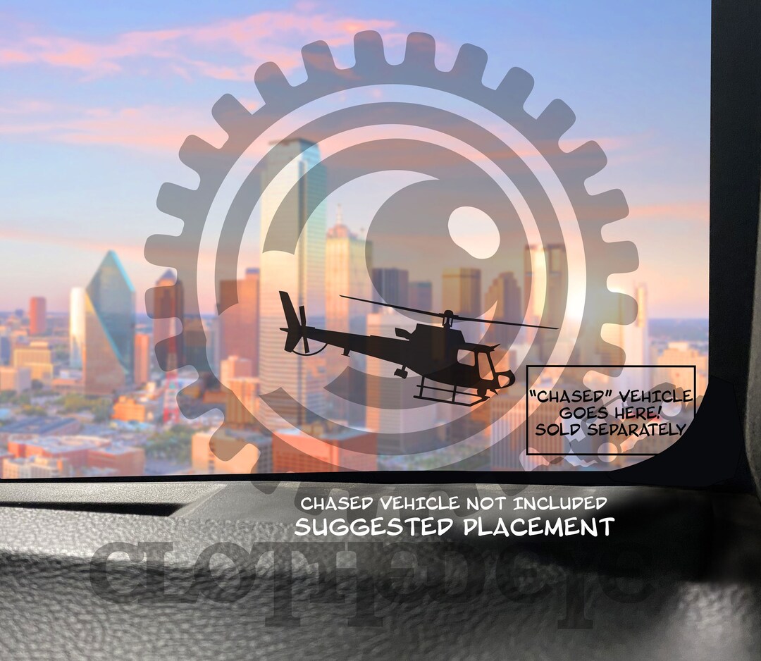 Airbus AS350 Astar Helicopter Vinyl Easter Egg Micro Decal Windshield ...