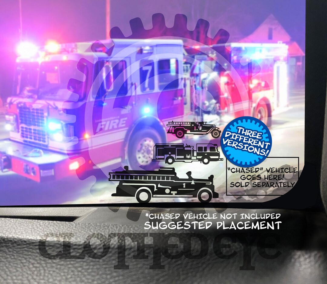 Firetruck Windshield Decal: Vintage, Classic, Modern Fire Engine ...