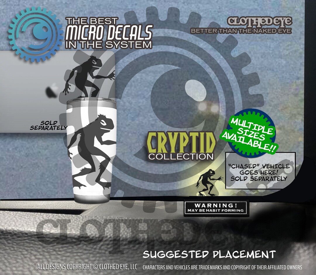 Loveland Frogman Frog Demon Vinyl Easter Egg Micro Decal Windshield ...