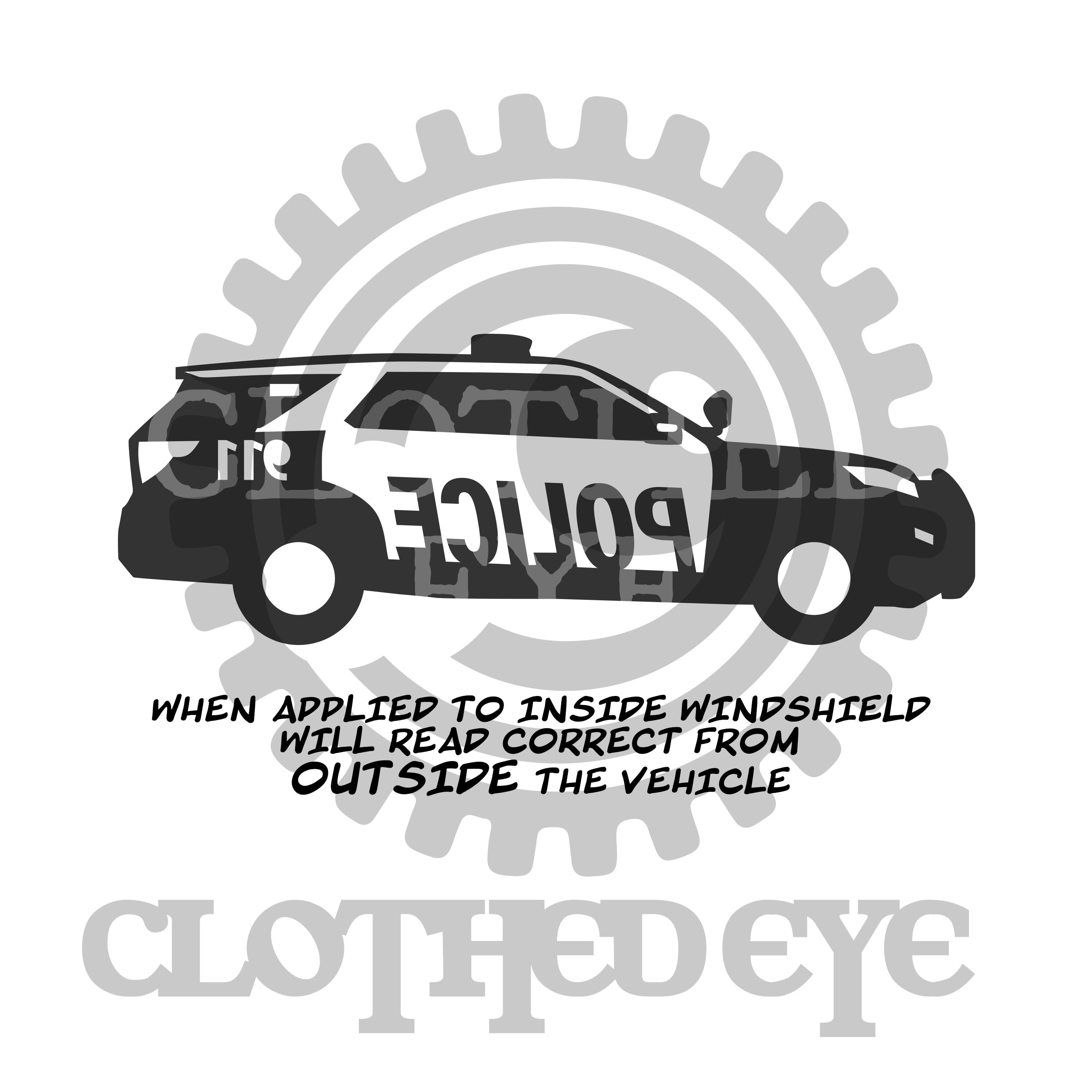 Police Interceptor SUV Vinyl Easter Egg Micro Decal Windshield Chaser ...