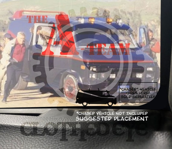 The A-team Van Vinyl Easter Egg Micro Decal Windshield Chaser | Etsy
