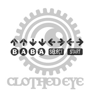 Konami Code Video Game Cheat Vinyl Decal! Classic Cheat Code for Konami ...