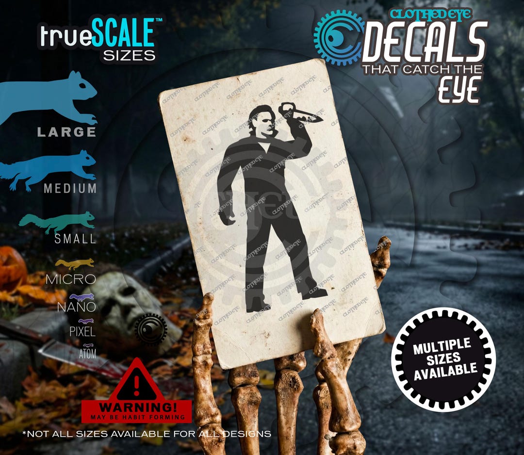 Halloween Horror Villain Vinyl Sticker | Windshield Easter Egg Decal ...