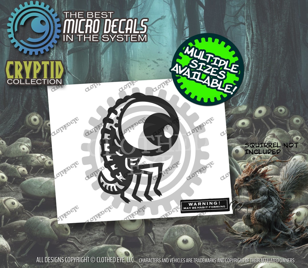 Eyeball Bug Demon Vinyl Easter Egg Micro Decal Windshield Chaser ...