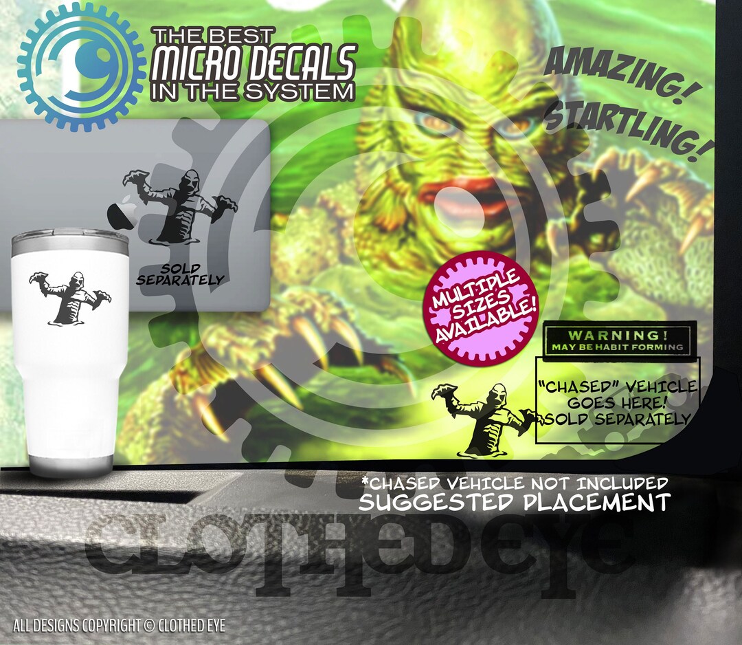 Creature From the Black Lagoon Gillman Vinyl Easter Egg Micro Decal ...